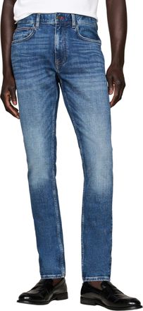 Tommy Hilfiger Herren Jeans Hose Tapered Slim Fit, Blau (Perce Indigo), 33W/32L