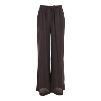 P.A.R.O.S.H. Seidenhose mit elastischem G&uuml;rtel - - Trousers - Damen - Braun - M