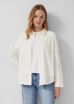 s.Oliver Langarmbluse Bluse Feincord-Bluse mit Hemdkragen
