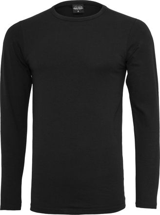 Urban Classics Herren Fitted Stretch L/S Tee Langarmshirt,per Pack Schwarz (Black 00007),S