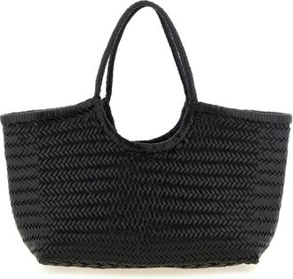 Dragon Diffusion Panier en cuir tress&eacute; - Femme - Sacs - Noir - Taille: ONE Size