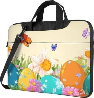 Generic Sac pour ordinateur portable de 15,6 pouces, housse de protection antichoc pour ordinateur portable de P&acirc;ques avec bandouli&egrave;re, pour homme et femme, m