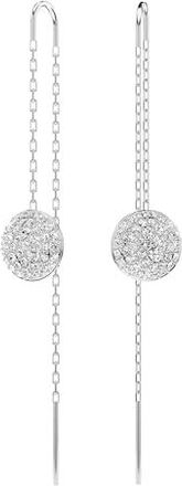 Swarovski Pendants doreilles Meteora, Blanches, Métal rhodié