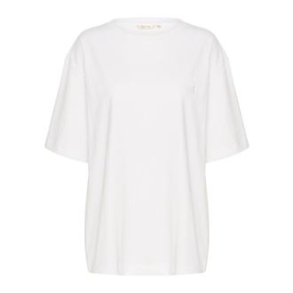 Cream Schneewei&szlig;es Tshirt mit OZ Design - - Tops - Damen - Wei&szlig; - XS