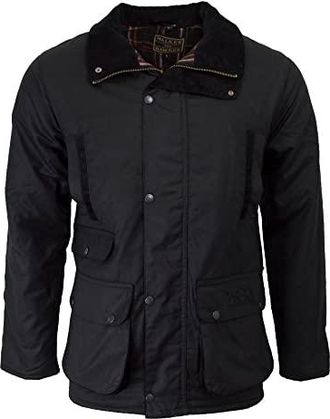 Walker and Hawkes Veste cirée Hawthorn - pour Homme - légèrement rembourrée - Noir - XXXL