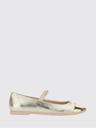 Emporio Armani Ballerines Mary Jane en cuir de veau lamin&eacute; &agrave; bout rond