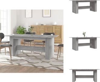 vidaXL Esstisch Grau Sonoma 180x90x76 cm Holzwerkstoff - Esstisch - Wohnzimmertisch - Küchentisch - Grau - Sonoma