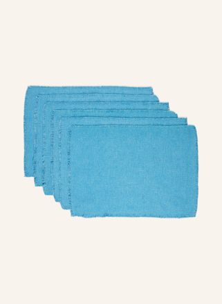 Pad Pad 6er-Tischset Siya blau