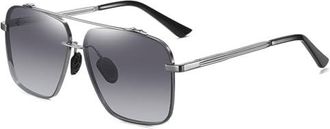 Generic Lunettes De Soleil Polaris&eacute;es Carr&eacute;es For Hommes Et Femmes, Grandes, For La Conduite Et Les Trajets Domicile-travail.(Gray)