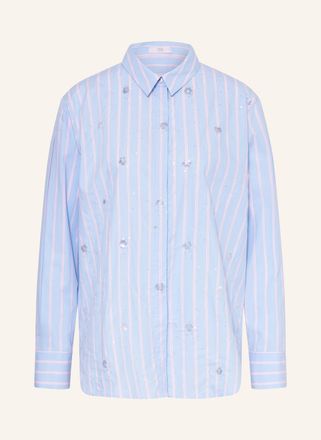 Riani Riani Oversized-Hemdbluse Mit Pailletten blau