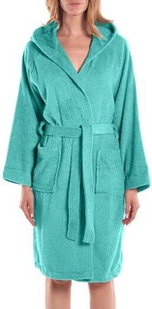Caleffi Peignoir Bain Homme et Femme en 100% coton, doux, absorbant et respirant, avec capuche, ceinture et poches - Parfait pour la salle de bain, le spa ou 