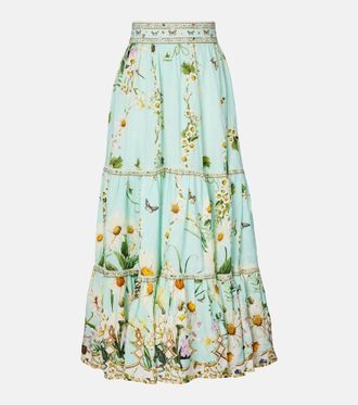 Camilla Jupe longue Floral Freefall en lin