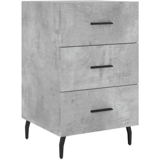 vidaXL Nachttisch Betongrau 40x40x66 cm Holzwerkstoff vidaXL