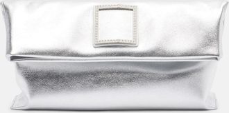 Roger Vivier Clutch Trompette aus Metallic-Leder