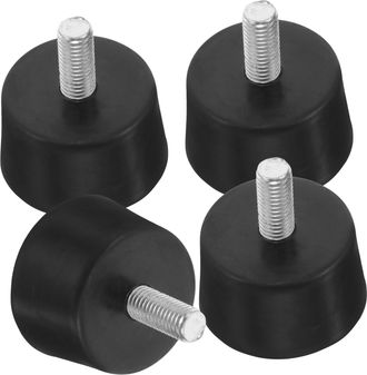 DOITOOL 4 Stück Teiliges Höhenverstellbare Gummifüße für Möbel rutschfeste Stoßdämpfende Tisch Stuhlbeine mit Gewindeschrauben Langlebige Verstellbare Möbelfü