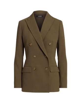 Ralph Lauren DOUBLE-BREASTED WOOL CREPE BLAZER
