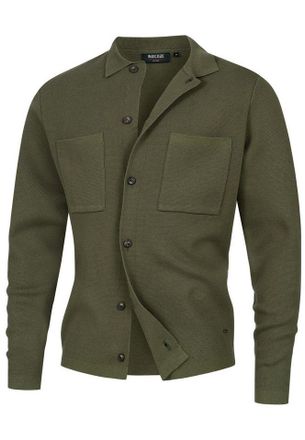 Indicode Sommerjacke Herren INBellino Cardigan Herrenstrickjacke Moderne Strickjacke mit Kentkragen und Brusttaschen