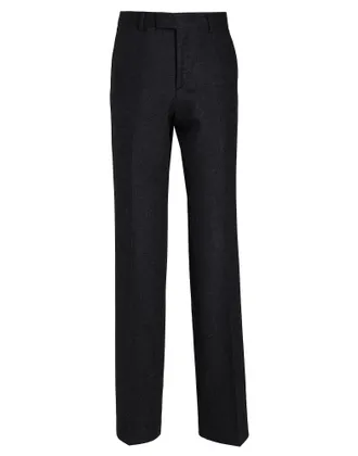 8 by YOOX WOOL STRAIGHT LEG PANTS