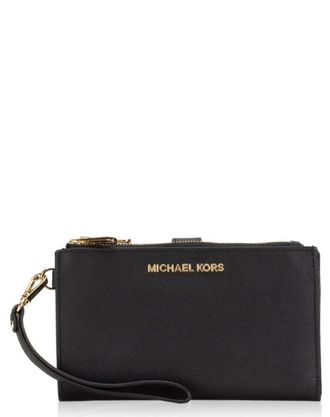 Michael Kors Damen 35F8TVW0L-001 Reisezubeh&ouml;r-Brieftasche, Schwarzes Saffiano