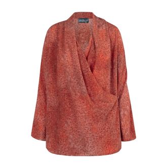 Cortana Ingrid- Seidenbluse Granatapfeldruck- - - Blouses & Shirts - Damen - Rot - XS