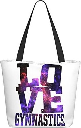AOOEDM Love Gymnastics Ladies Shopping Bag 13x11x7in.Le cadeau parfait pour la Saint-Valentin.Cest de la Saint-Valentin pour maman, fille, &eacute;pouse, etc