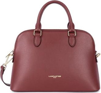 Lancaster | Sierra Jia - Sac demi lune Refente de Cuir de Vachette Grain&eacute; Bordeaux