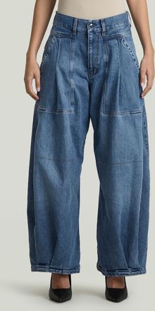 G-Star Pleated Loose Jeans - Mittelblau - Damen