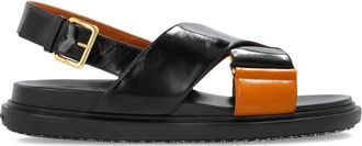 Marni Sandalen mit überkreuzten Riemen - Schwarz