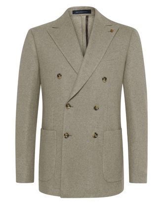 Sartoria Latorre Zweireihiges Kaschmir-Sakko mit steigendem Revers in