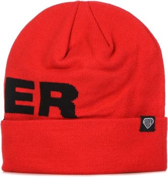 Iuter Rote Logo Faltbare Beanie M&uuml;tze - - Accessories - Herren - Rot - ONE SIZE