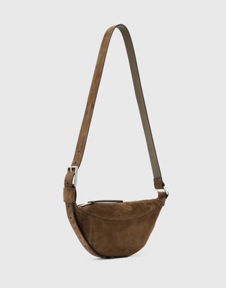 AllSaints Luna - Sac bandoulière en daim - Marron-Brown