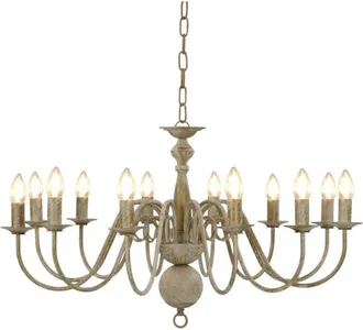 vidaXL Vidaxl - Chandelier de chandelier antique pour 12 couleurs color&eacute;es E14 Couleur : Blanc