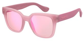 Havaianas Una EQK/13 ANTIQUE PINK Sunglasses Womens Propionate, Standard, 52