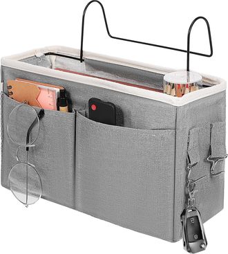 BESPORTBLE jojofuny H&auml;ngende Aufbewahrungstasche f&uuml;rs Bett Robuster Stoff Organizer mit Eisenverst&auml;rkung Nachttisch Organizer f&uuml;r Studentenwohnheim Multifunktion