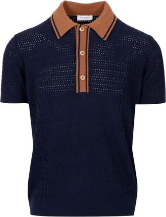 Paolo Pecora Homme, Pulls, Bleu, Taille: S Silk Polo