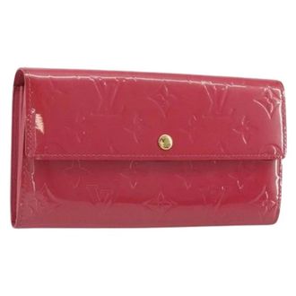 Louis Vuitton Portefeuille pr&eacute;-poss&eacute;d&eacute; en cuir verni - Femme - Pre-owned - Rouge - Taille: ONE Size