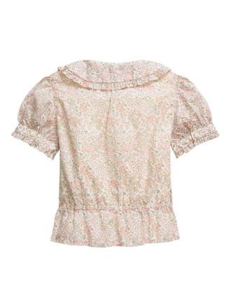 Polo Ralph Lauren Girls Blouse Pink Cotton Blouses And Shirts