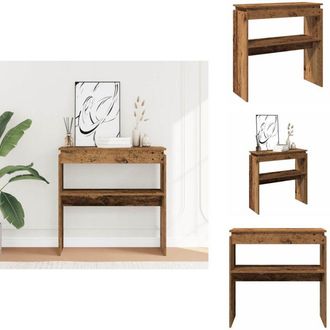 vidaXL Konsolentisch Altholz-Optik 80x30x80 cm Holzwerkstoff - Konsolentisch - Konsolentische - Sofatisch - Flurtisch