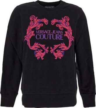 Versace Jeans Couture Femme, Sweatshirts et sweats &agrave; capuche, Noir, Taille: 40 FR Felpa