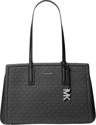 Michael Kors Femme, Sacs, Noir, Taille: ONE Size Laila Sac fourre-tout moyen en cuir grain&eacute;