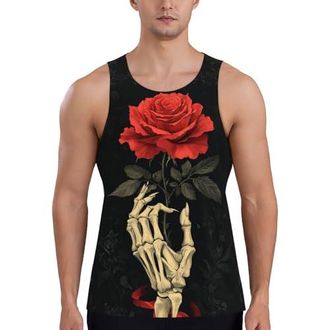 Generic D&eacute;bardeur respirant &agrave; s&eacute;chage rapide sans manches pour homme pour entra&icirc;nement &agrave; la plage S &agrave; 4XL, Tenant la rose 6, 3XL