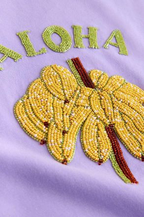 Next T-Shirt Kurz&auml;rmeliges, funkelndes T-Shirt, Aloha (1-tlg)