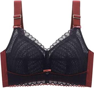 Generic Soutien-gorge push-up r&eacute;glable pour femme - Grande taille - Sans armature - Soutien-gorge push-up, Noir, 105F