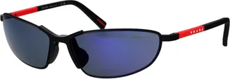 Prada 0PS Metal Rectangular Sunglasses - Black