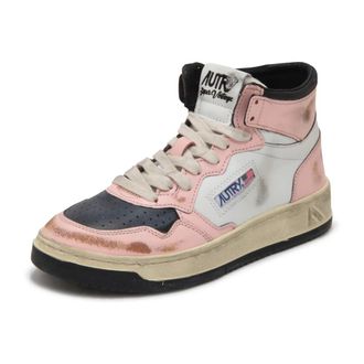 Autry Femme, Chaussures, Rose, Taille: 37 EU Super Vintage Mid Baskets