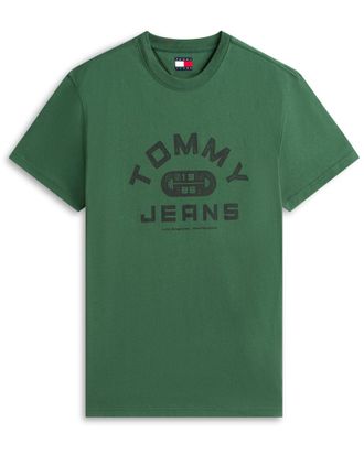 Tommy Hilfiger T-Shirt mit Label-Print auf der Vorderseite aus Baumwolle in