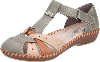 Rieker Damen Halbschuhe M1655-54 gr&uuml;n Gr. 38