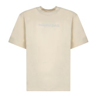Burberry Paisley Logo T-Shirt - - Tops - Herren - Beige - S