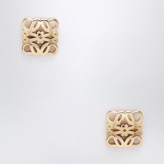Loewe Goldfarbene Anagram Bomb&eacute; Ohrstecker