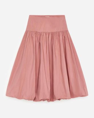 Arket Taftrock Mit Bubble-Saum -Rosa